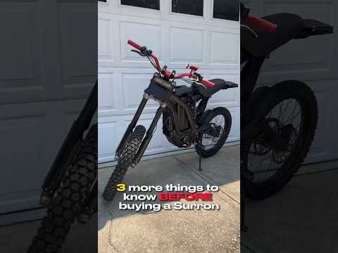 3 MORE Things To Know Before Buying A SURRON! #surron #surronx - Ebikes ...
